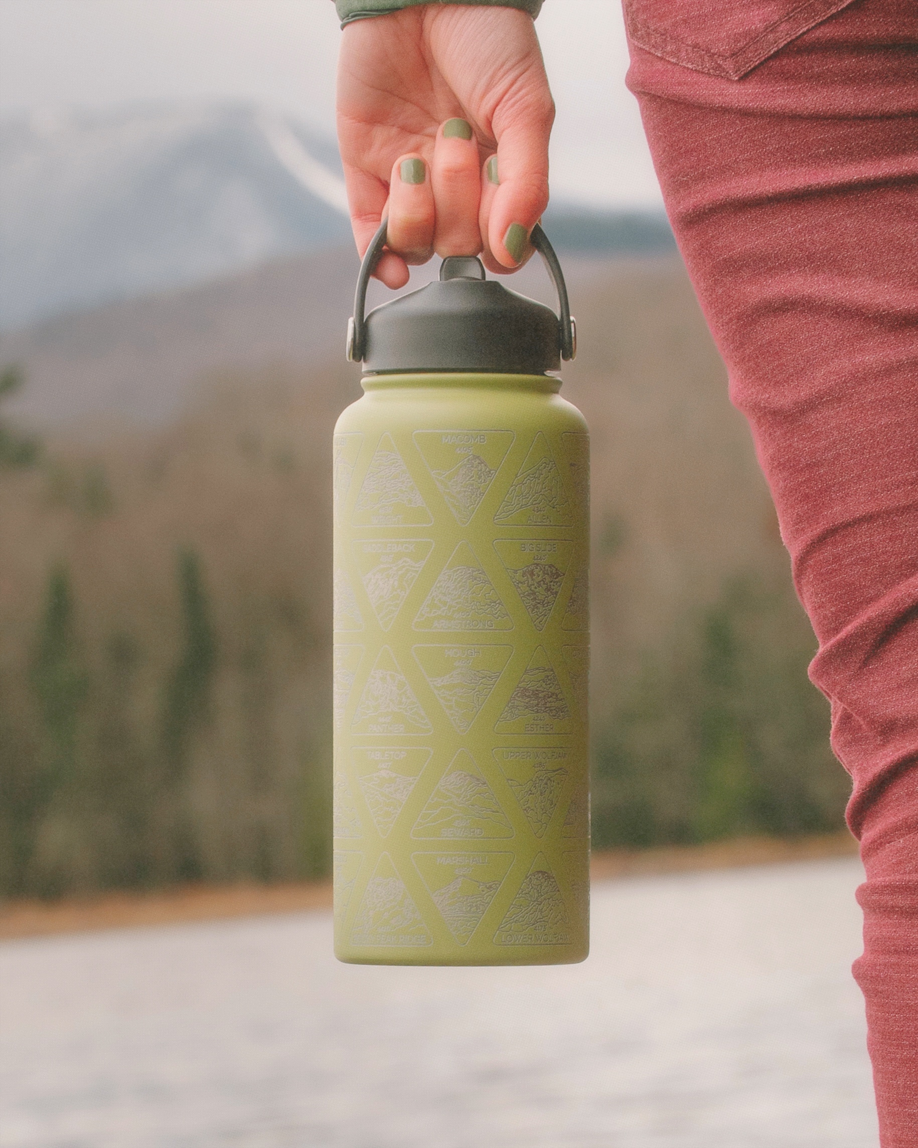 Adirondack 46er Checklist Water Bottle - Outdoor Echo